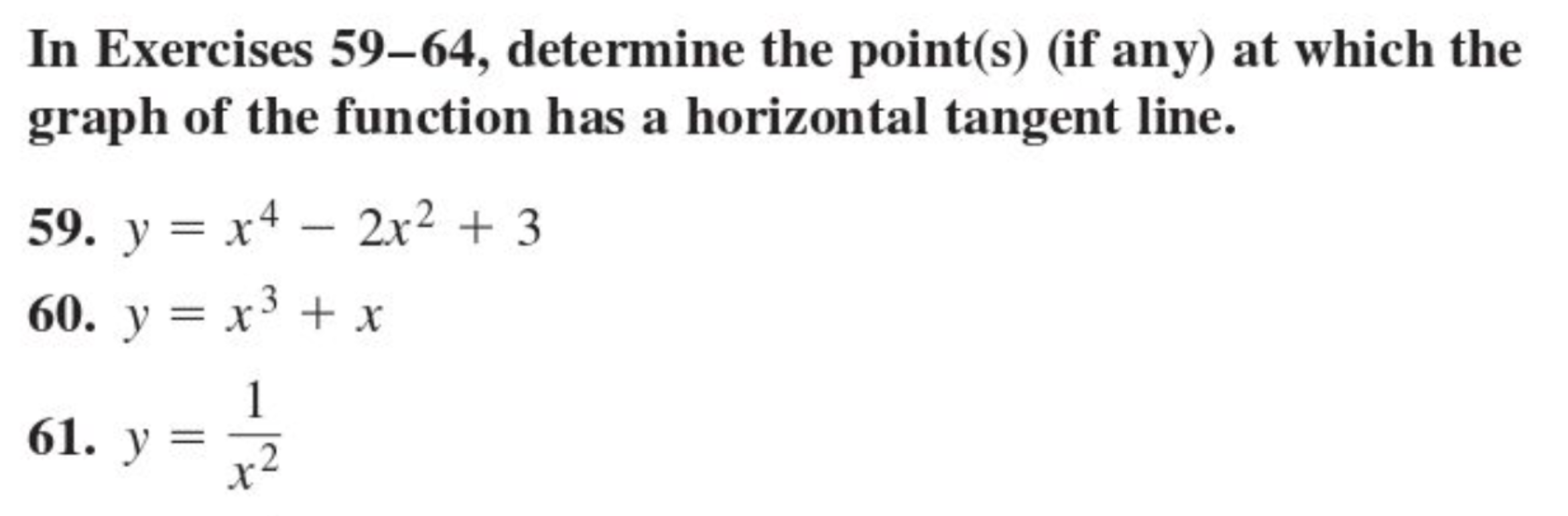 Solved In Exercises 59-64, determine the point(s) (if any) | Chegg.com