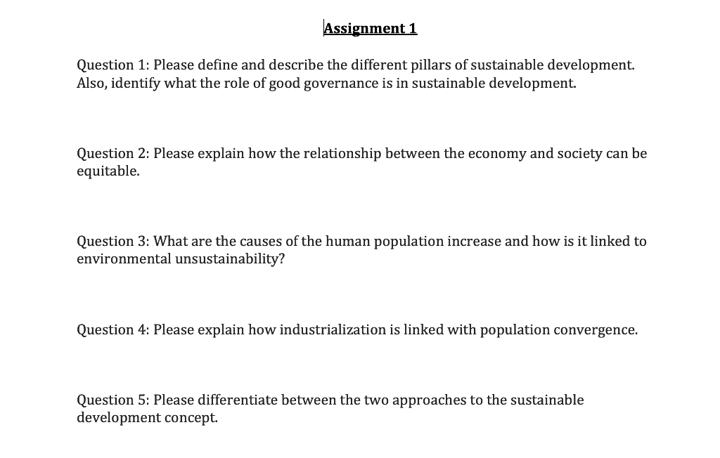 Solved Assignment 1 Question 1: Please define and describe | Chegg.com