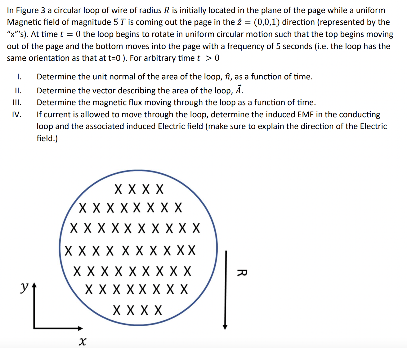 Solved In Figure 3 a circular loop of wire of radius R is | Chegg.com