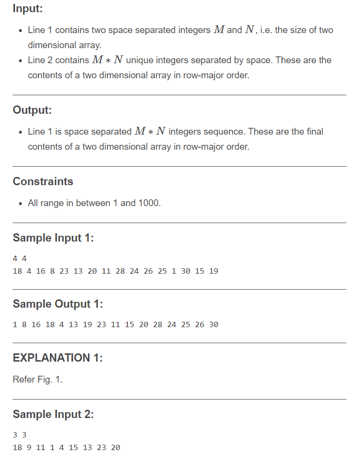 Solved Implement merge sort for a two-dimensional array. In | Chegg.com