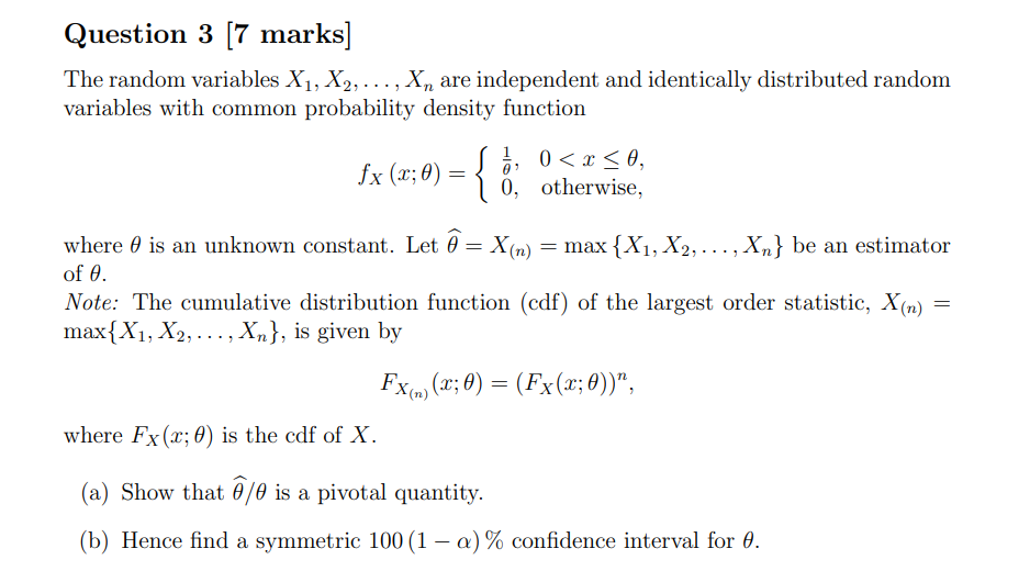 Solved The random variables X1,X2,…,Xn are independent and | Chegg.com