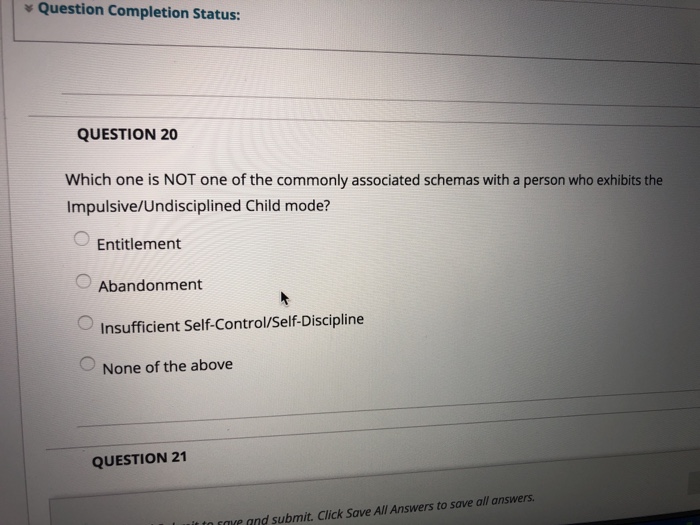 Solved Question Completion Status: QUESTION 20 Which one is | Chegg.com