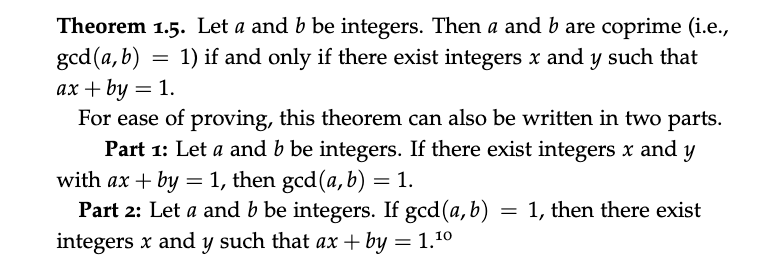 Solved Theorem 1.5. ﻿Let a and b ﻿be integers. Then a and b | Chegg.com