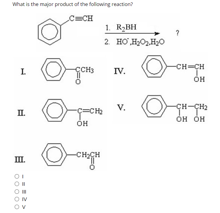 Solved What is the major product of the following reaction? | Chegg.com