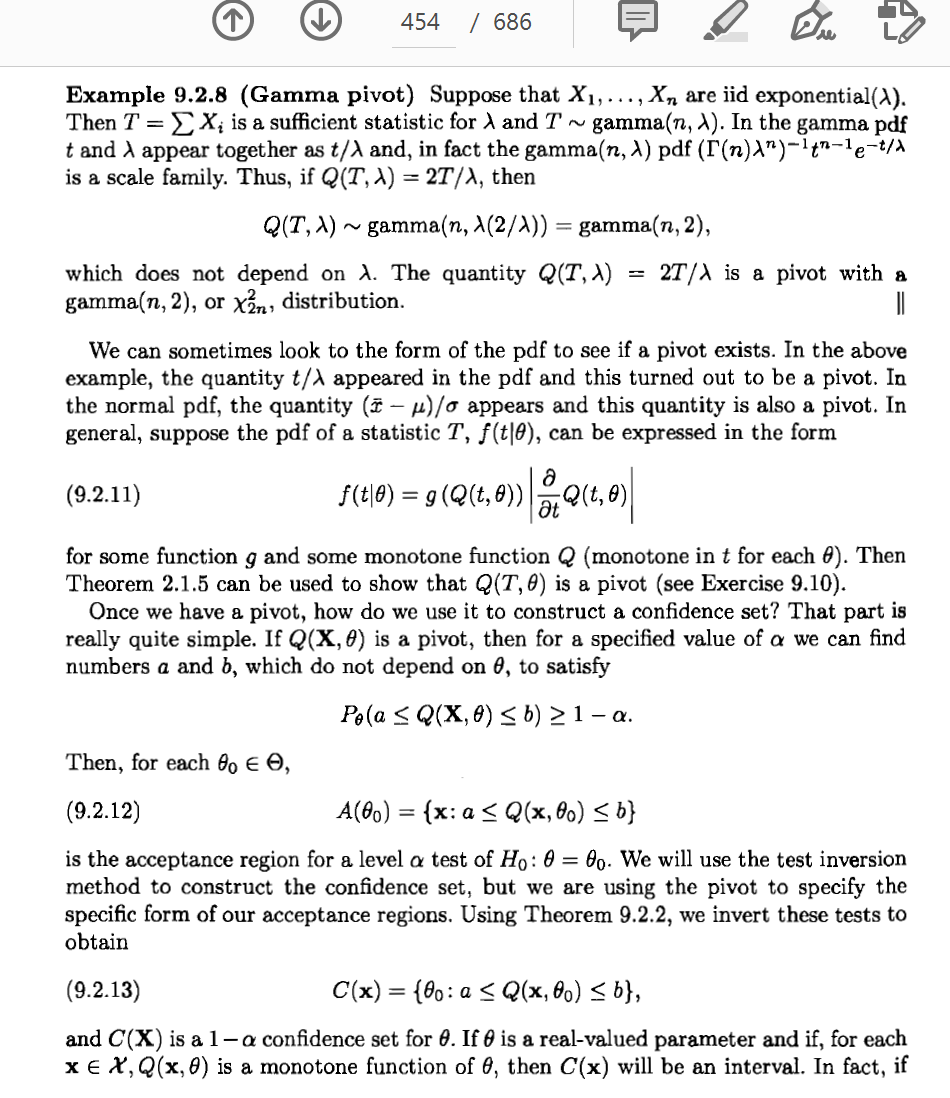 Solved Example 9.2.8 (Gamma pivot) Suppose that X1,…,Xn are | Chegg.com