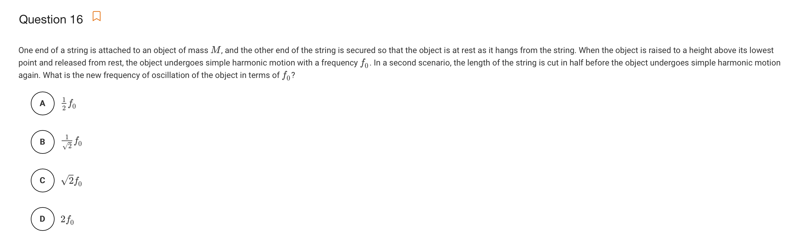Solved Question 16 a One end of a string is attached to an | Chegg.com