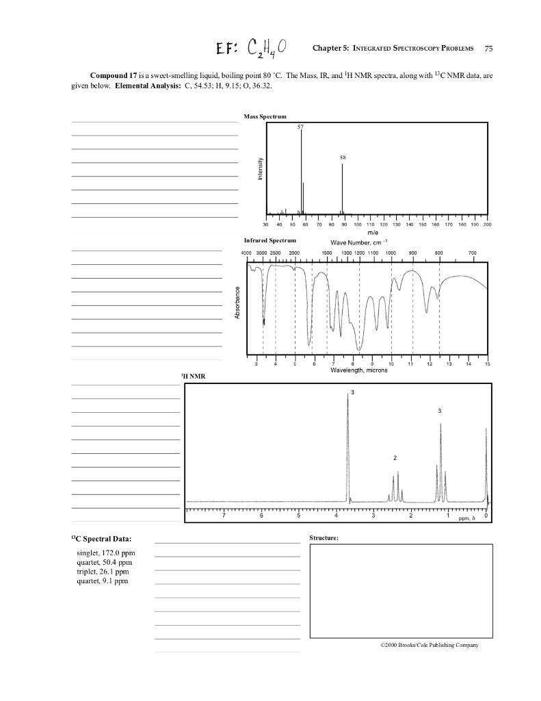 Solved Compound 17 is a sweet-smelling liquid, boiling point | Chegg.com