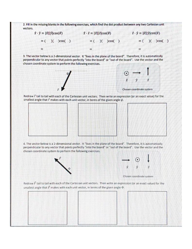 Solved 2. Fill in the missing blanks in the following | Chegg.com