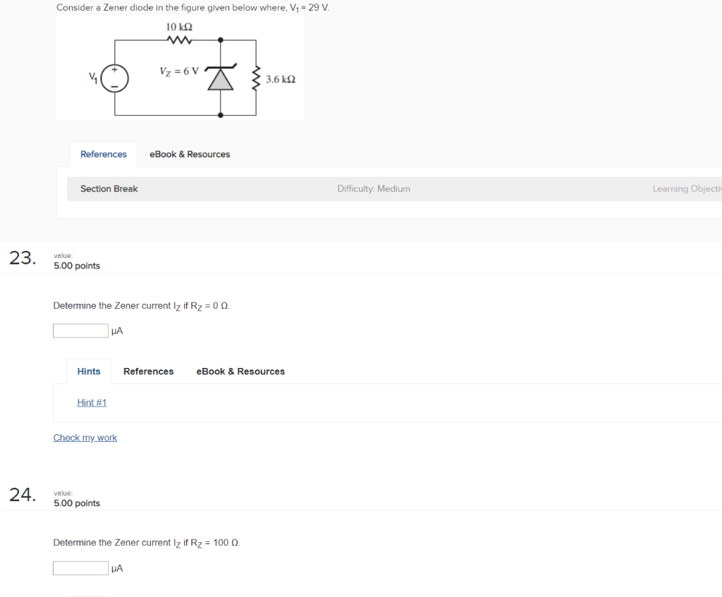 Solved Consider a Zener diode in the figure given below | Chegg.com