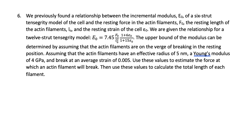 Solved 6. We previously found a relationship between the | Chegg.com
