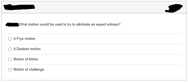 Solved What motion would be used to try to eliminate an | Chegg.com