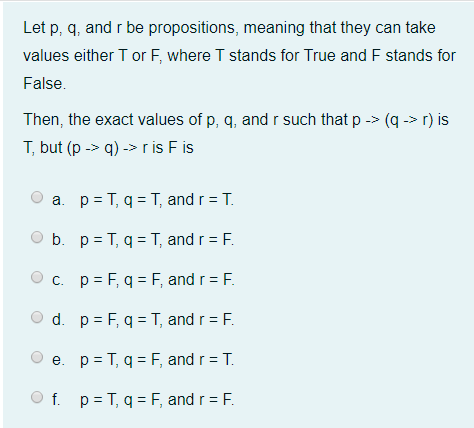 Solved NOT[(p -> ) AND (q -> p)] has the same truth table as | Chegg.com
