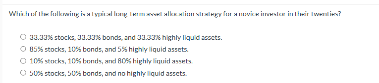 Solved Which of the following is a typical long-term asset | Chegg.com
