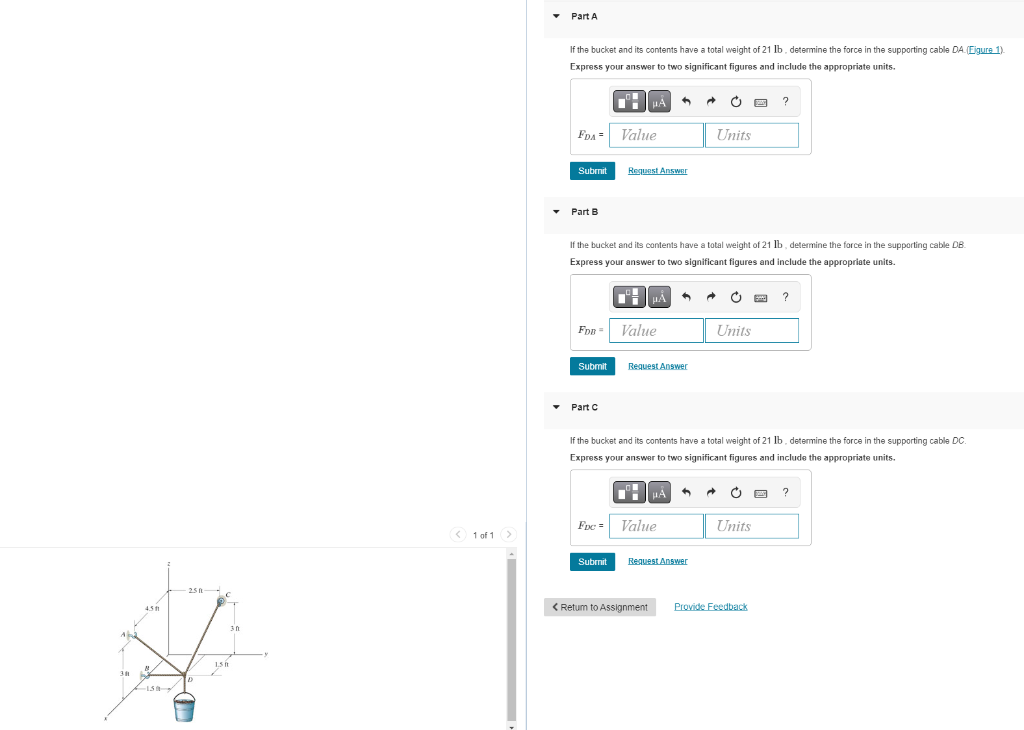 Solved If the bucket and its contents have a total weight of | Chegg.com