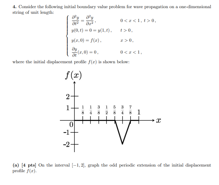 Solved 4. Consider the following initial boundary value | Chegg.com