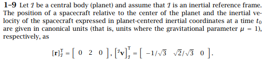 Solved 1-9 Let I be a central body (planet) and assume that | Chegg.com