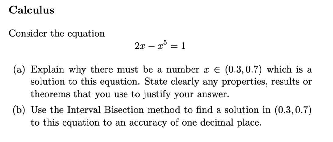 Solved Calculus Consider the equation 2x – 25 = 1 (a) | Chegg.com