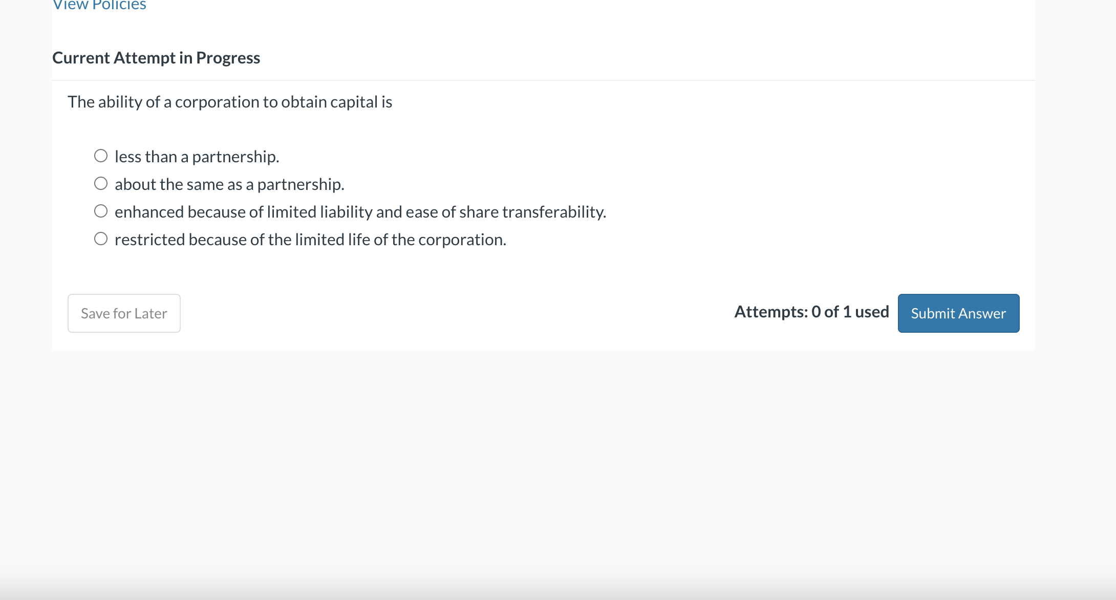 Solved View PoliciesCurrent Attempt in ProgressThe ability | Chegg.com