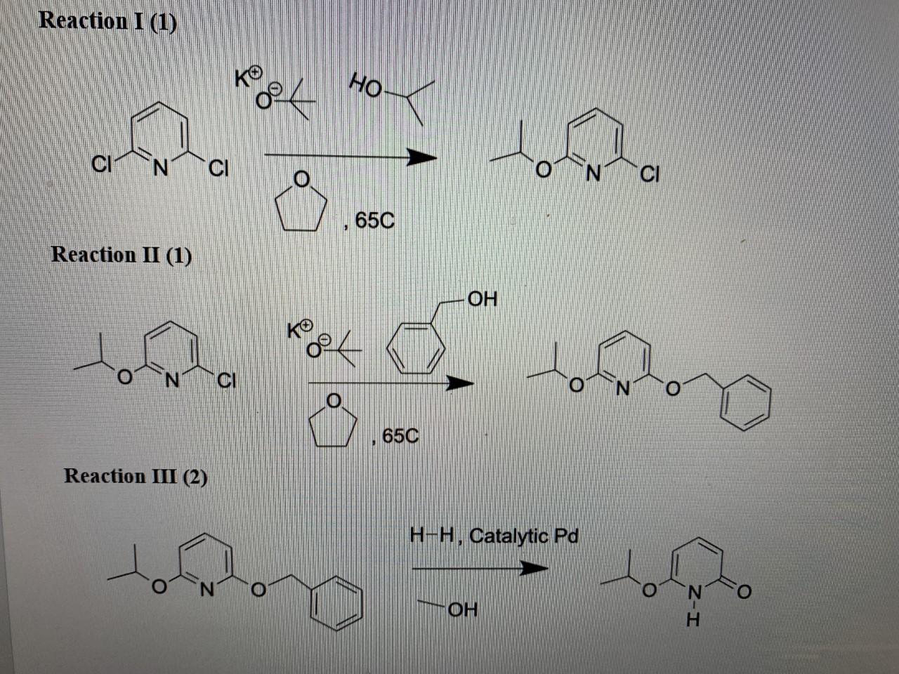 Solved Reaction I (1) Reaction II (1) Reaction III (2) | Chegg.com