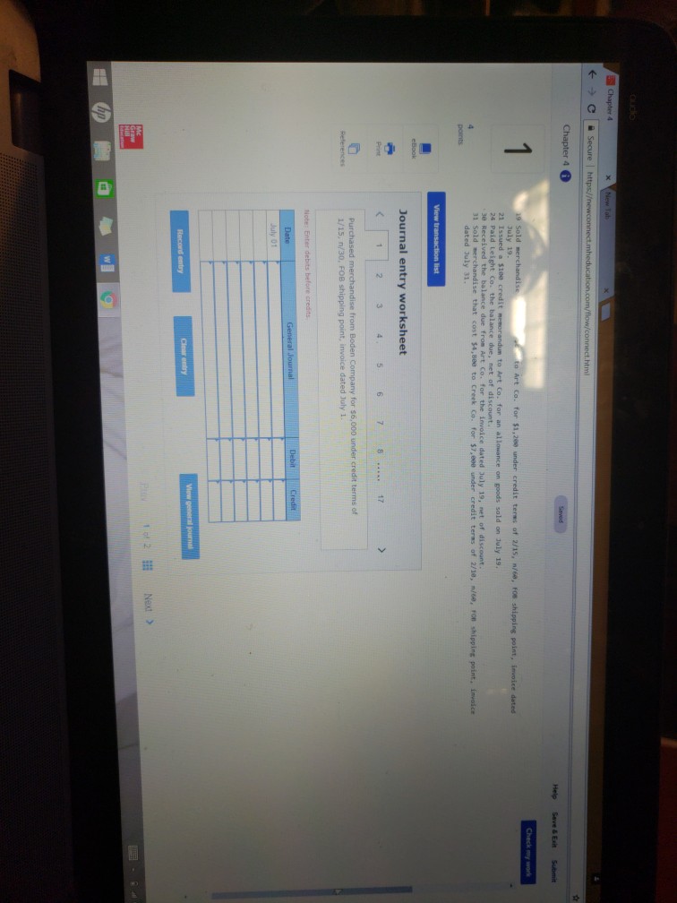 Solved Problem 4-1A Preparing journal entries for | Chegg.com
