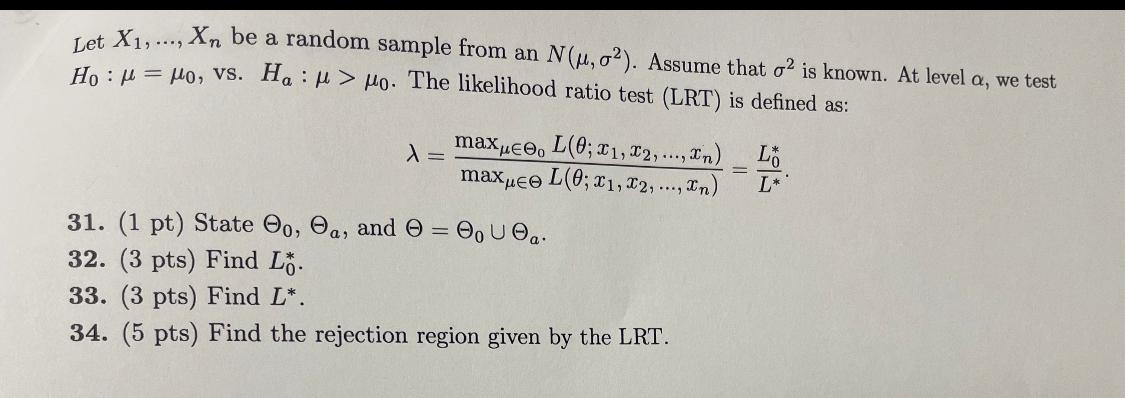 Solved Let X1,…,Xn be a random sample from an N(μ,σ2). | Chegg.com
