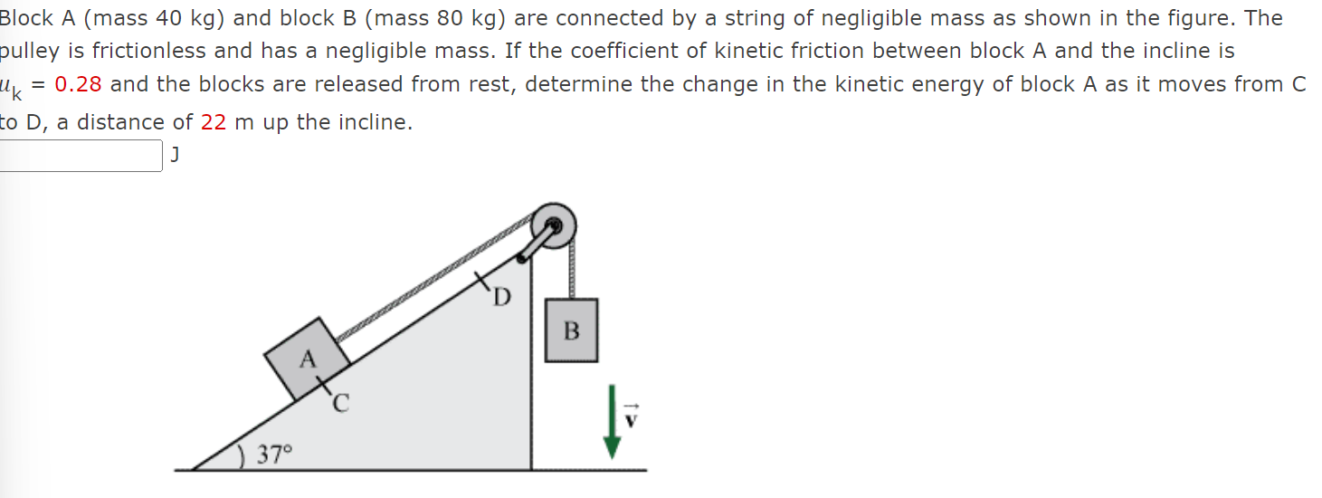 Solved Block A (mass 40 kg ) and block B (mass 80 kg ) are | Chegg.com