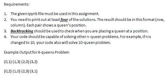 Solved In This Assignment You Are Going To Use Backtracking 