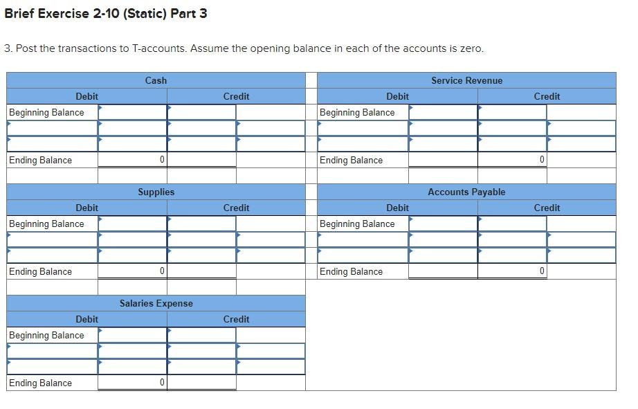 Solved Required information Brief Exercise 2-10 (Static) | Chegg.com Solved Required information Brief Exercise 2-10 (Static) | Chegg.com