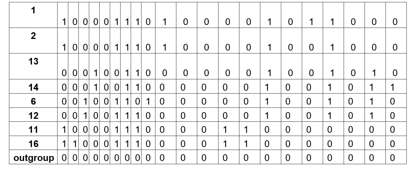Below is the table of characters 1-21 scored for | Chegg.com