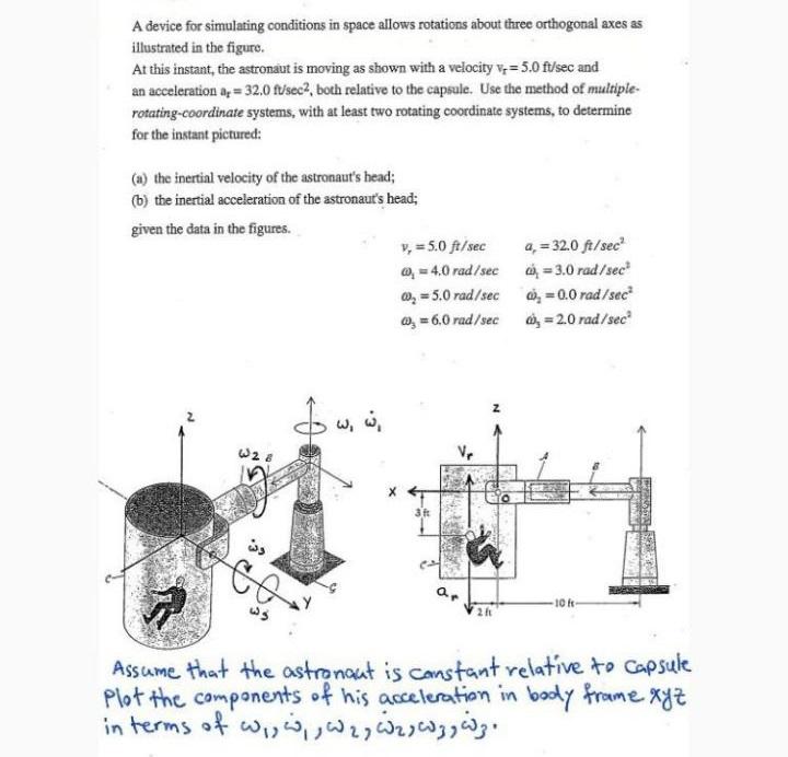 Solved A device for simulating conditions in space allows | Chegg.com