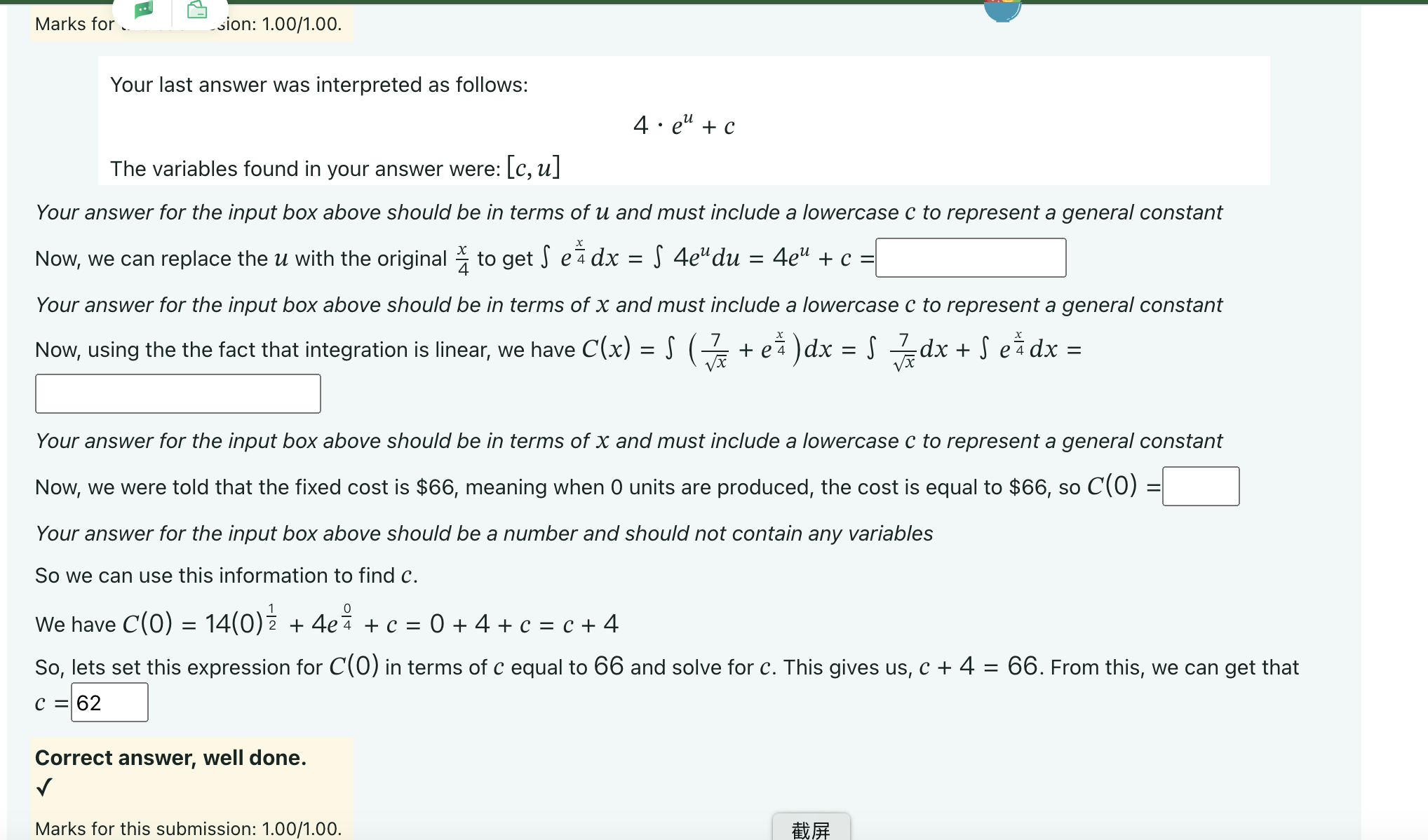 Solved Finding The Average Cost Function Given The Marginal 