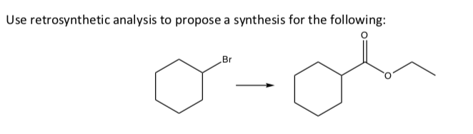 Solved Use retrosynthetic analysis to propose a synthesis | Chegg.com