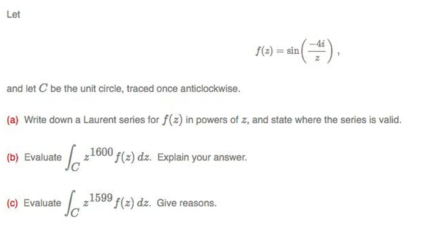 Solved Let $(2) = sin() * f() Z and let C be the unit | Chegg.com