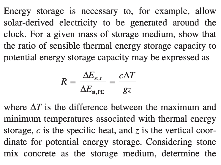 Solved Energy storage is necessary to, for example, allow | Chegg.com