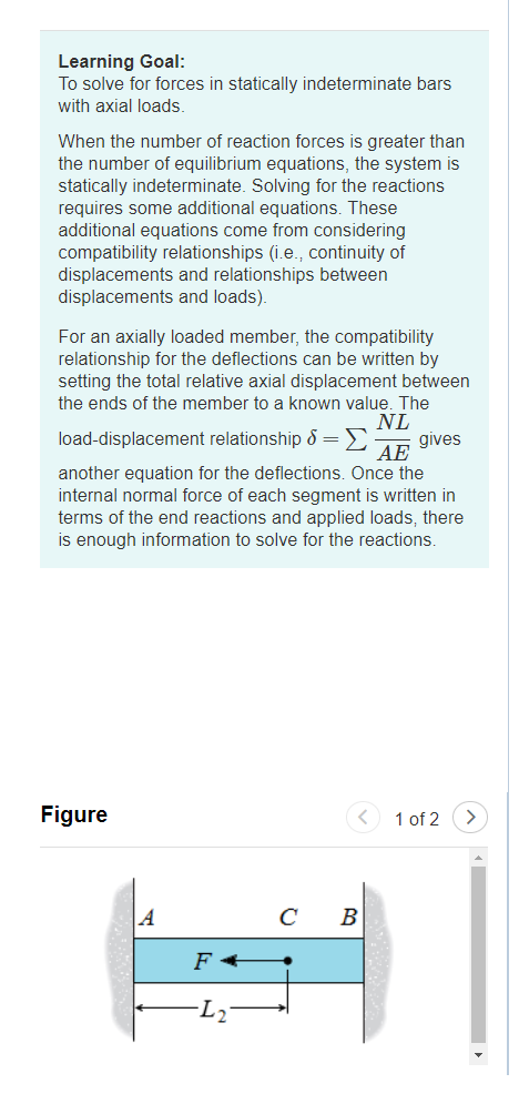 Solved Learning Goal: To solve for forces in statically | Chegg.com