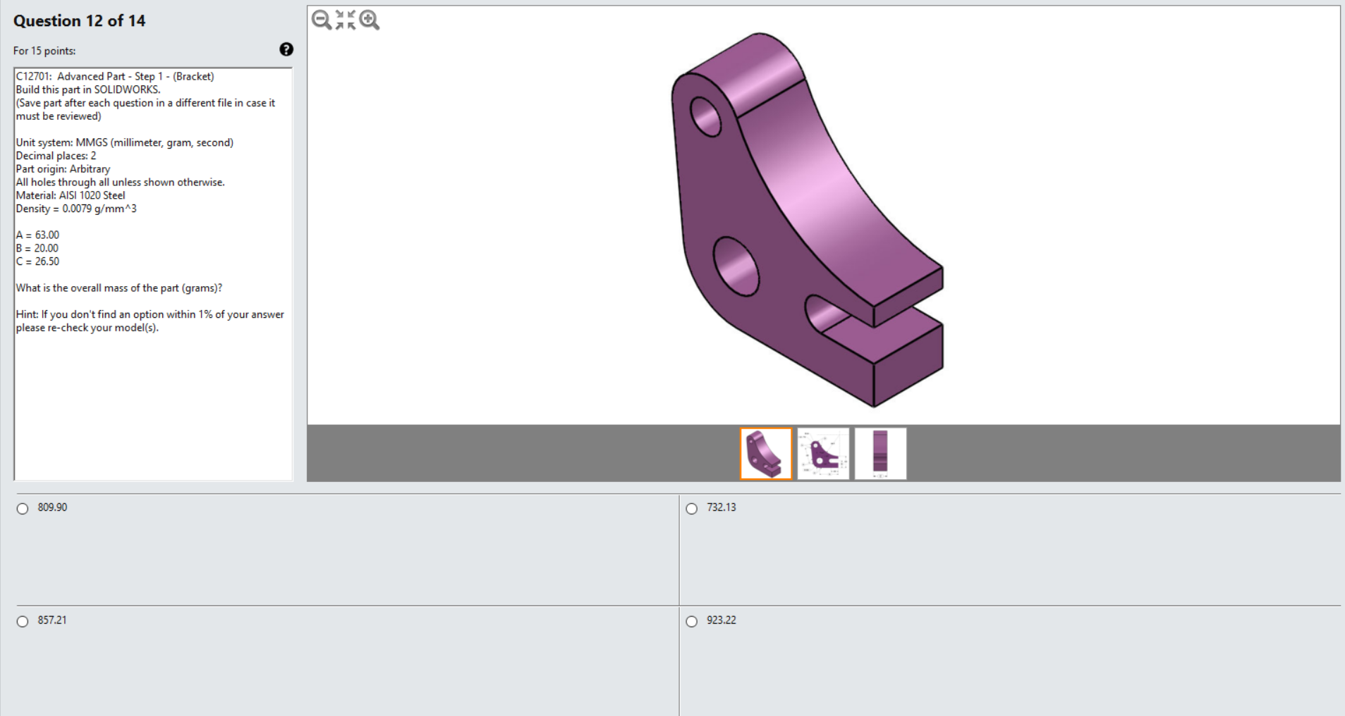Solved C12701 Advanced Part Step 1 Bracket Build This 