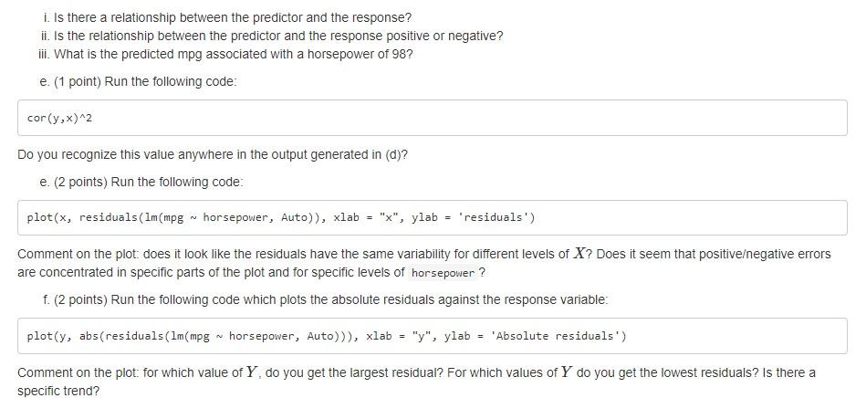 Solved Consider the Auto dataset which is contained in the | Chegg.com