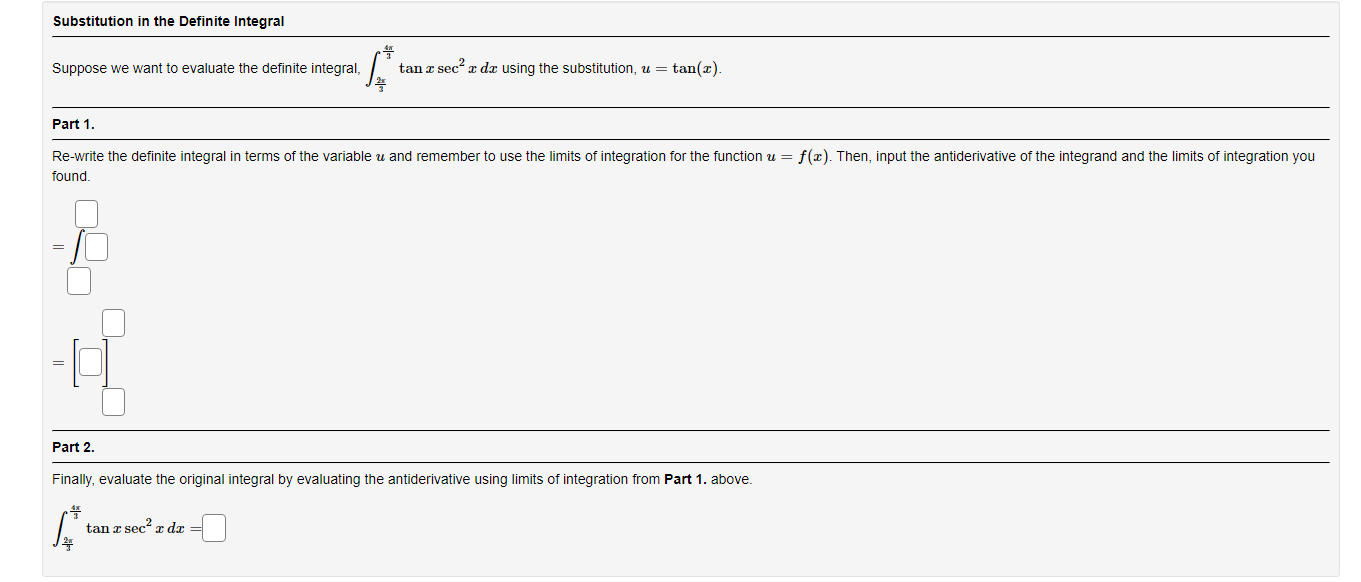 Solved Substitution in the Definite Integral Suppose we want | Chegg.com
