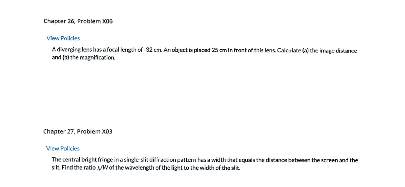 Solved Chapter 26, Problem X06 View Policies A diverging | Chegg.com