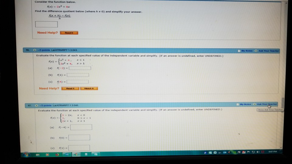 Solved Consider the function below. Find the difference | Chegg.com
