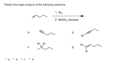 Solved Predict the major product of the following reactions | Chegg.com