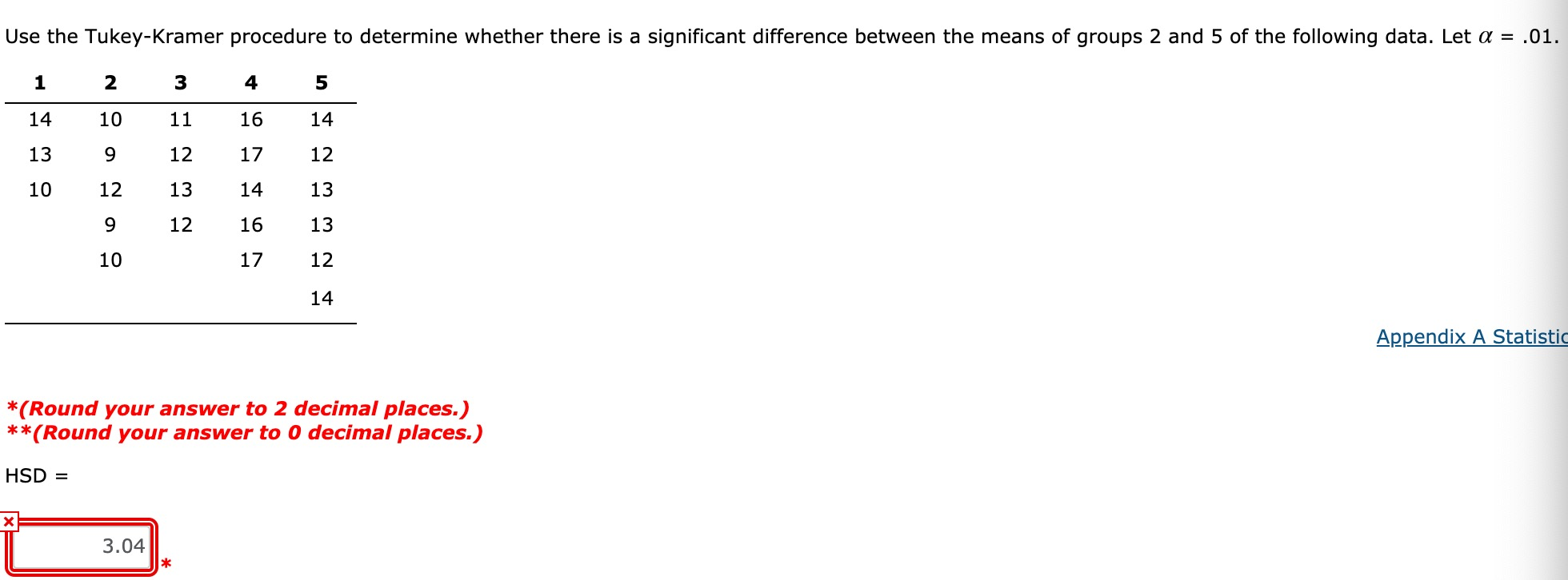 Solved Use the Tukey-Kramer procedure to determine whether | Chegg.com