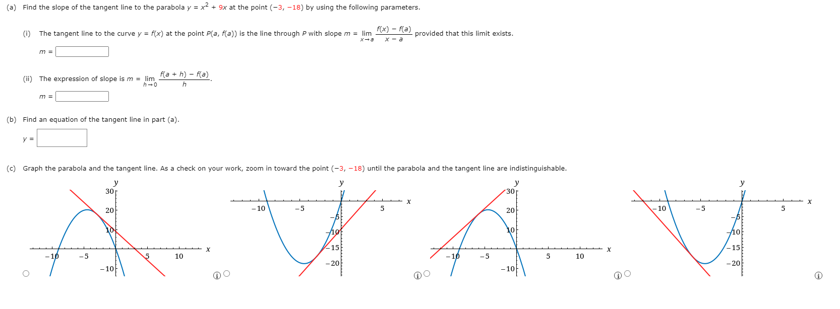 Solved (a) Find the slope of the tangent line to the | Chegg.com