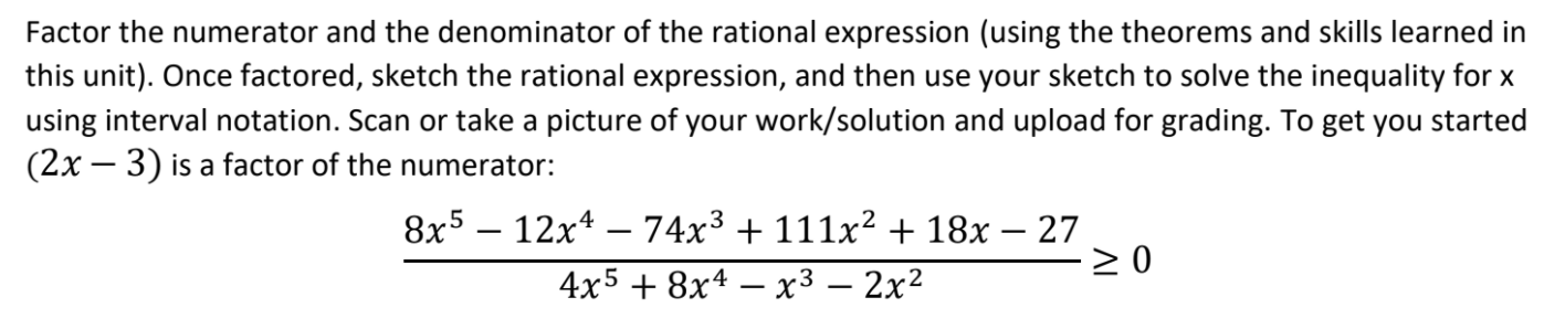 Solved Factor the numerator and the denominator of the | Chegg.com