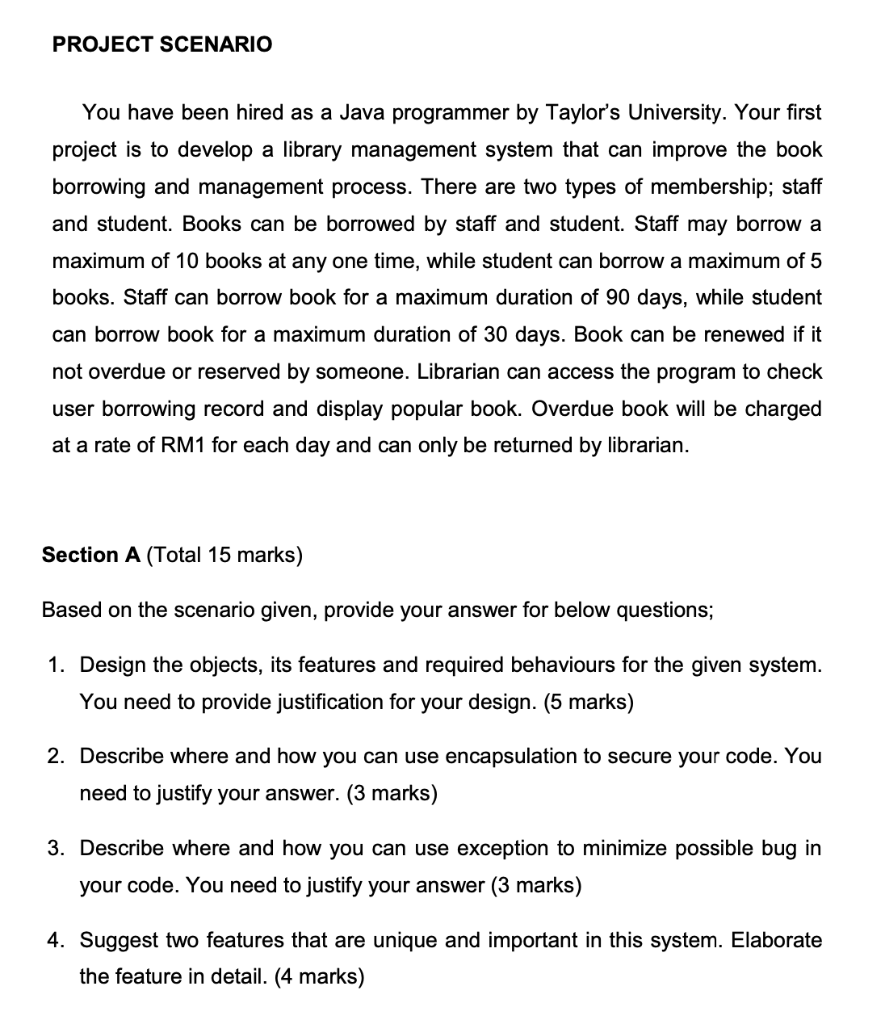 Solved You have been hired as a Java programmer by Taylor's | Chegg.com