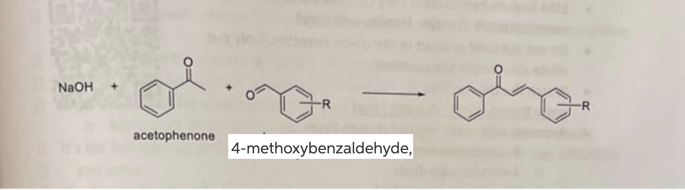 Solved NaOH acetophenone 4-methoxybenzaldehyde,2. Draw the | Chegg.com