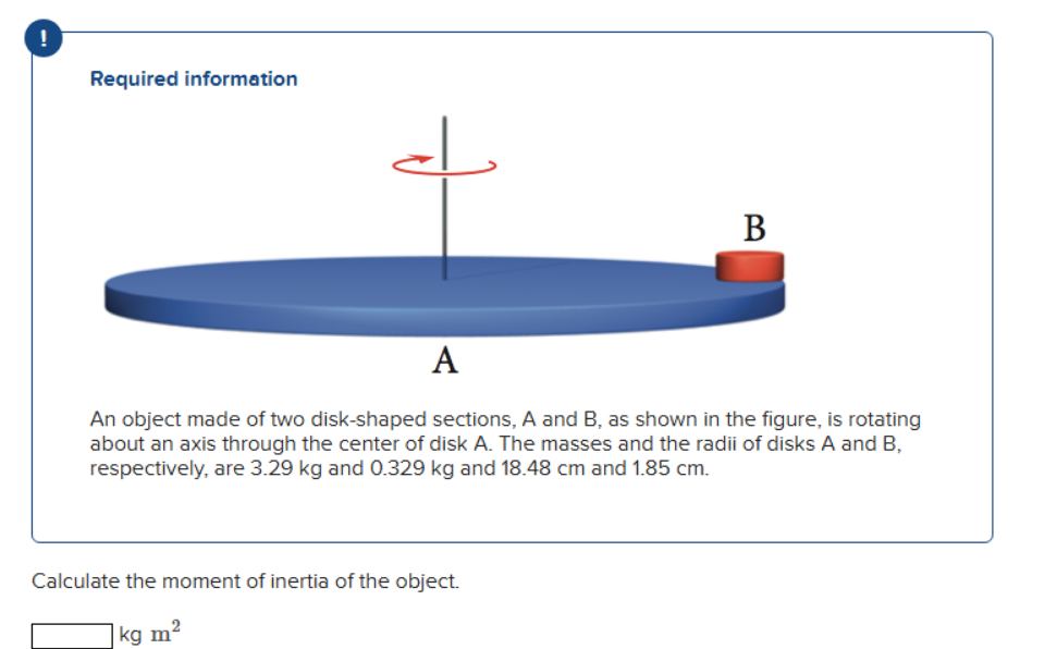 Solved Required informationAn object made of two disk-shaped | Chegg.com