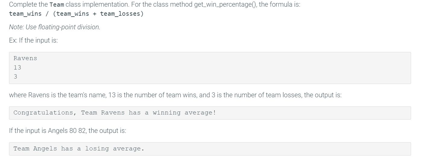 Solved Complete the Team class implementation. For the class | Chegg.com Solved Complete the Team class implementation. For the class | Chegg.com