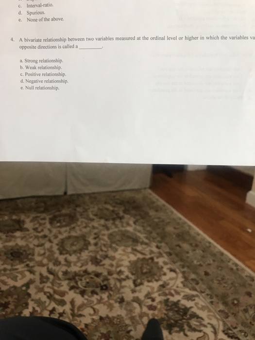 Solved c Interval-ratio. d. Spurious. e. None of the above. | Chegg.com