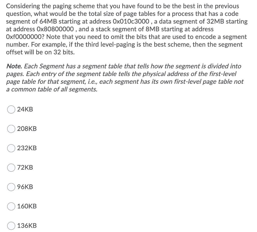 Solved Consider a 32-bit operating system. We would like to | Chegg.com